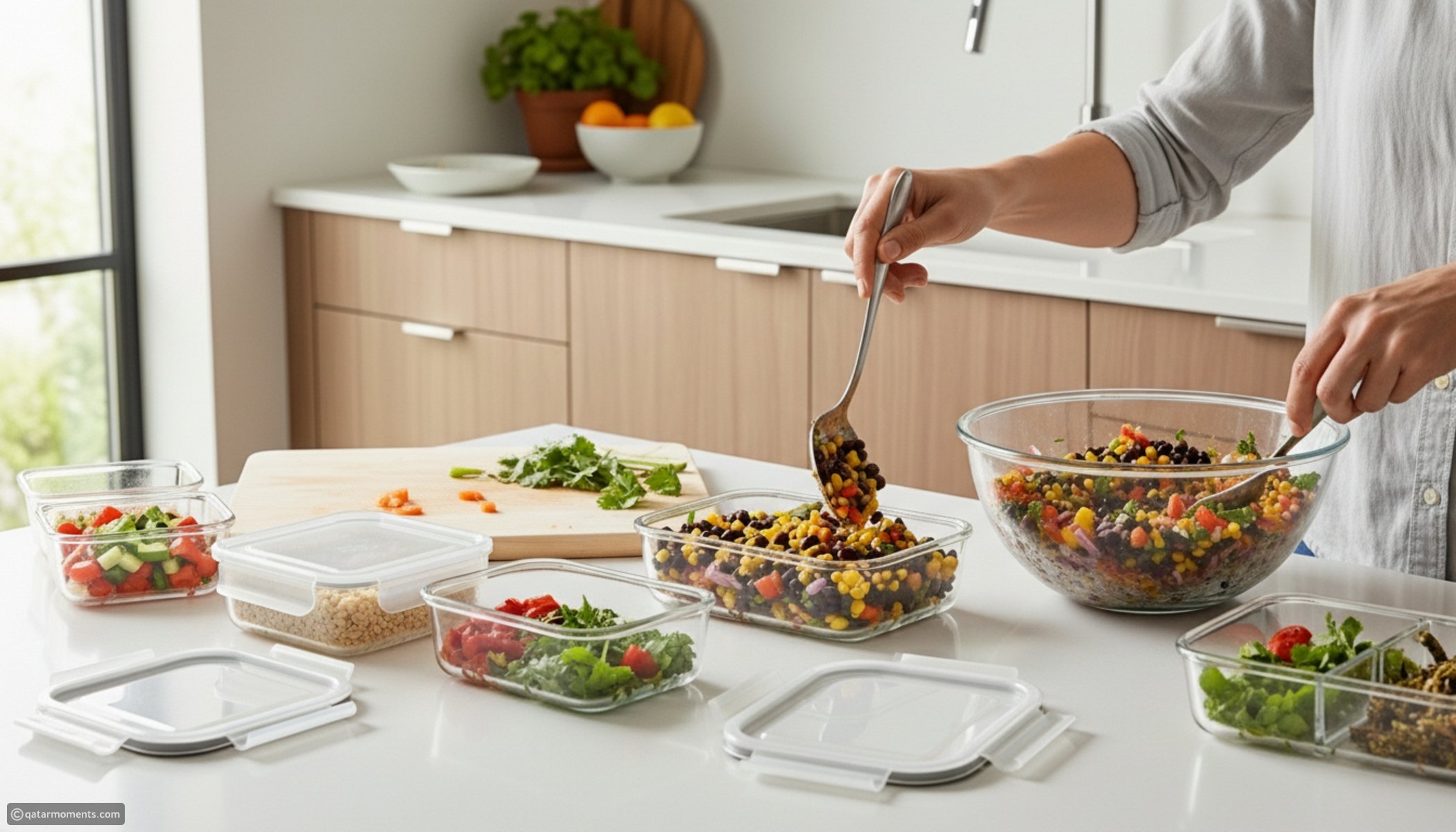 Plant-based protein fresh and filling black bean salad