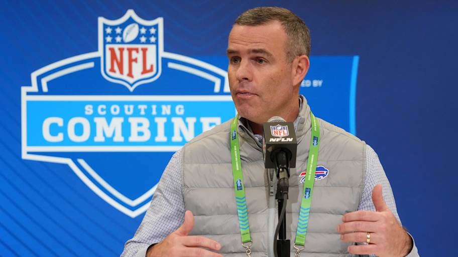 When will Bills' Brandon Beane and Joe Brady speak at 2026 NFL Combine?
