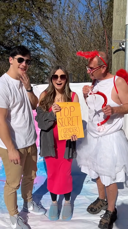 Cupid brings a sweet surprise with couple's gender reveal