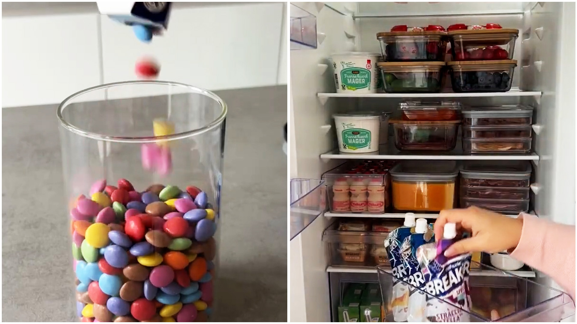 Kitchen restock and fridge organization ASMR