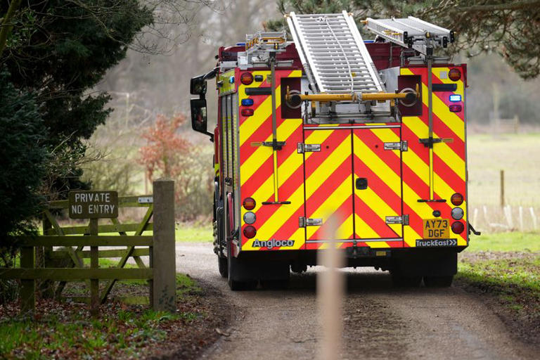 Fire engines spotted close to where Andrew Mountbatten-Windsor is ...
