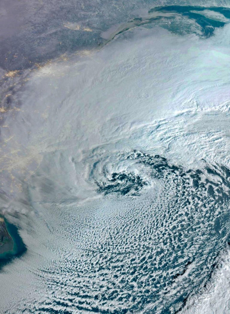 Bomb cyclone looks monstrous from space as it charges toward New York ...