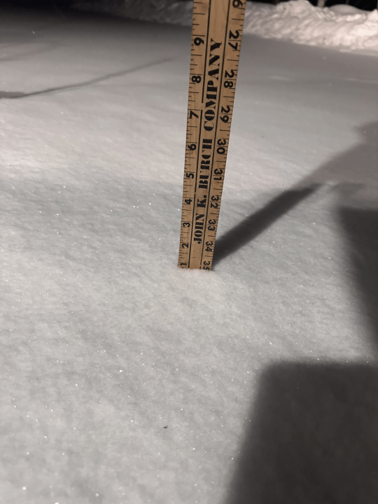 Current snowfall amounts across western Massachusetts