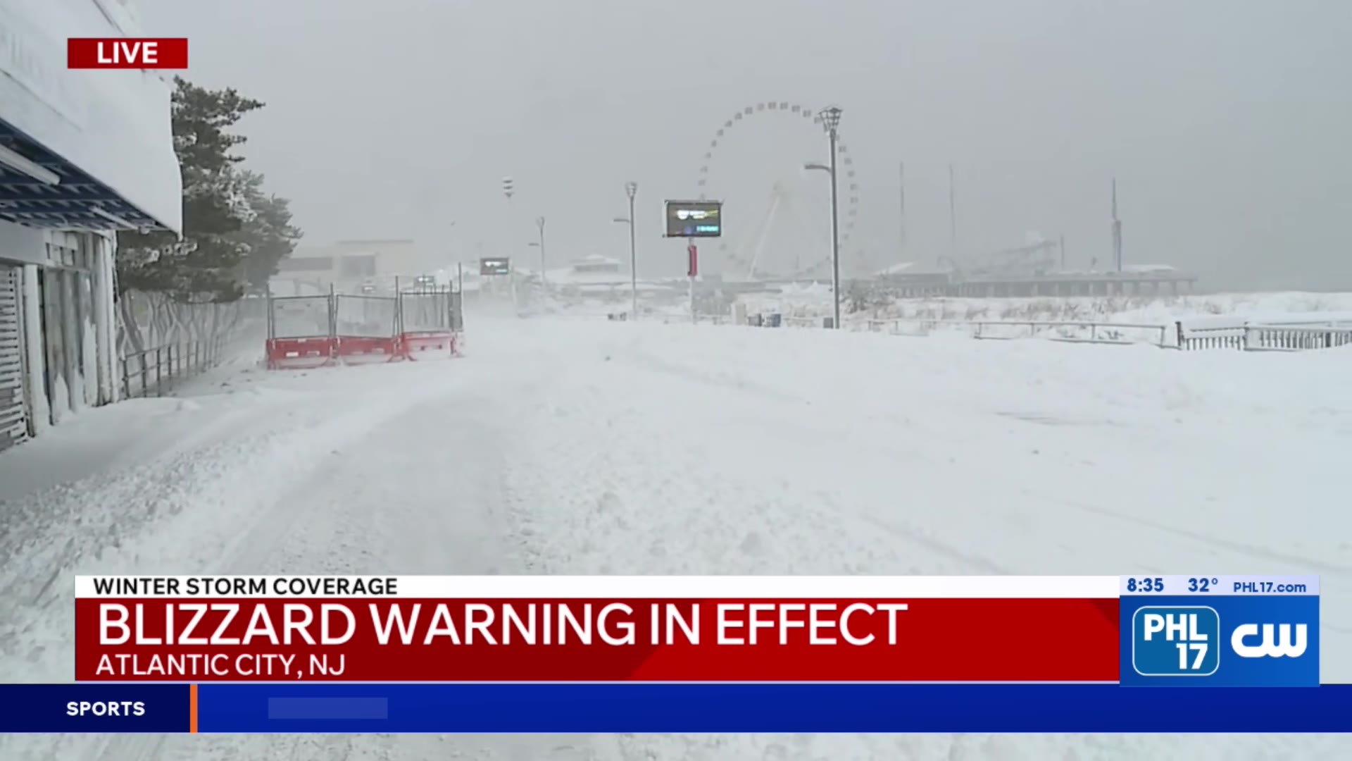 Blizzard impacts Atlantic City, New Jersey | PHL17 Morning News
