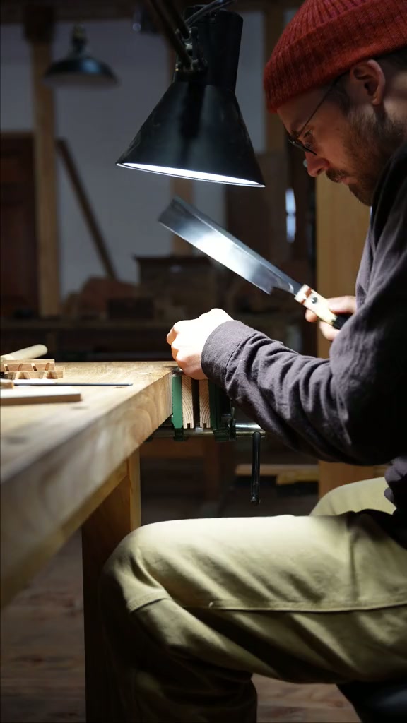 Hand cutting my first Japanese mizu gumi joint