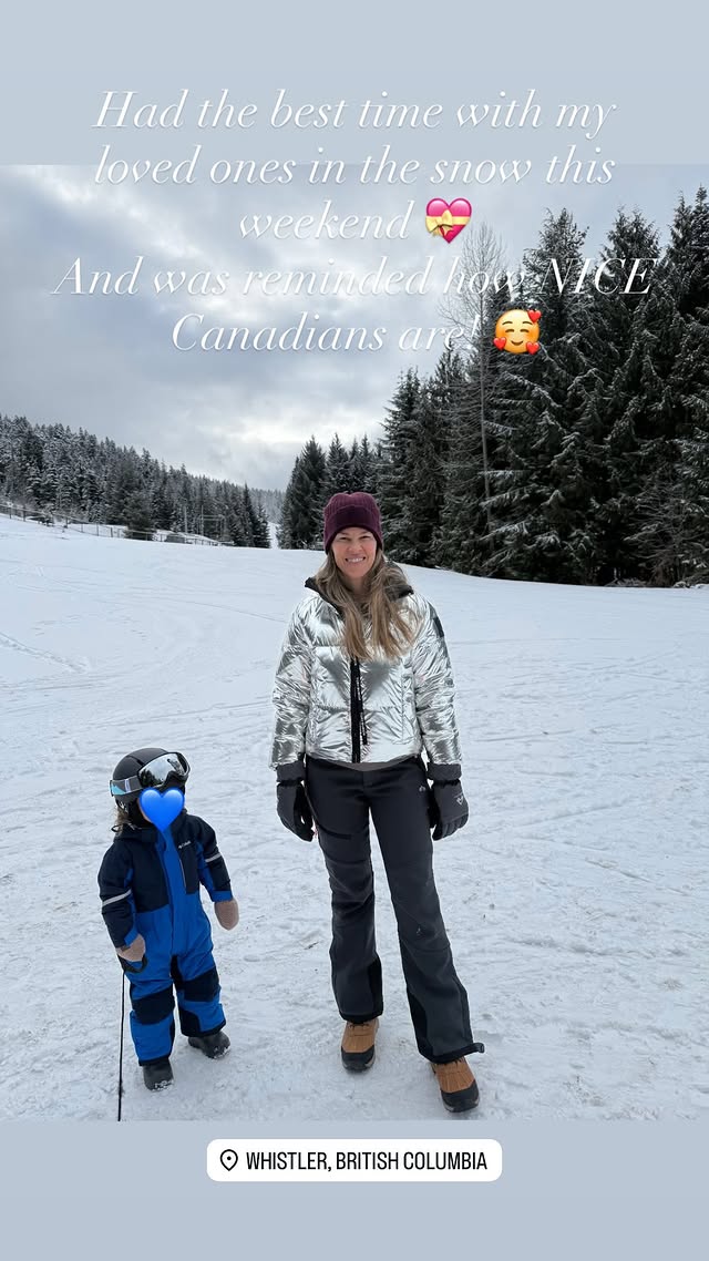 Hilary Swank shares rare photo with son Ohm, 2, during family ski trip