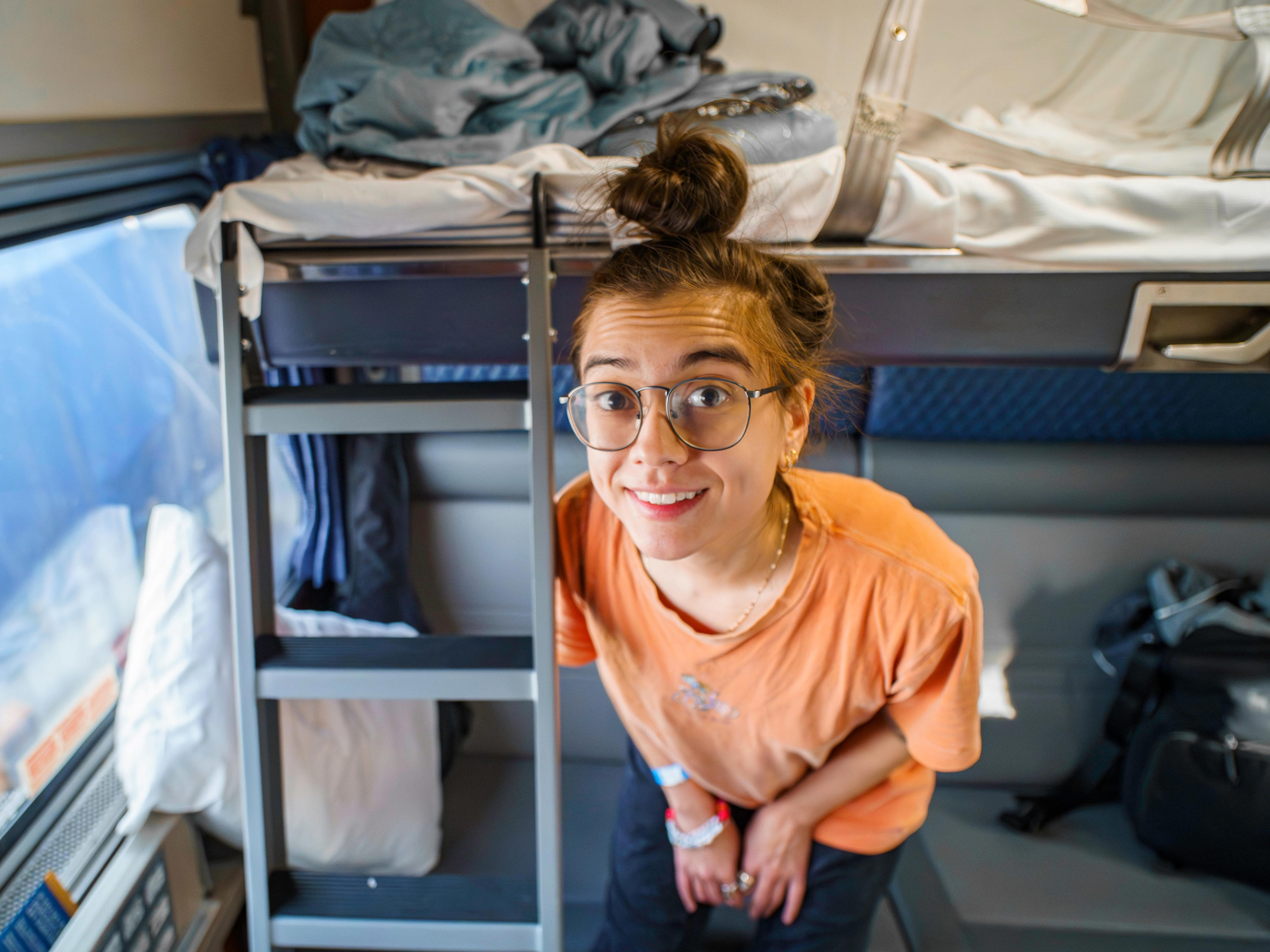I spent 2 nights in an Amtrak bedroom and tried both bunks. The smaller ...