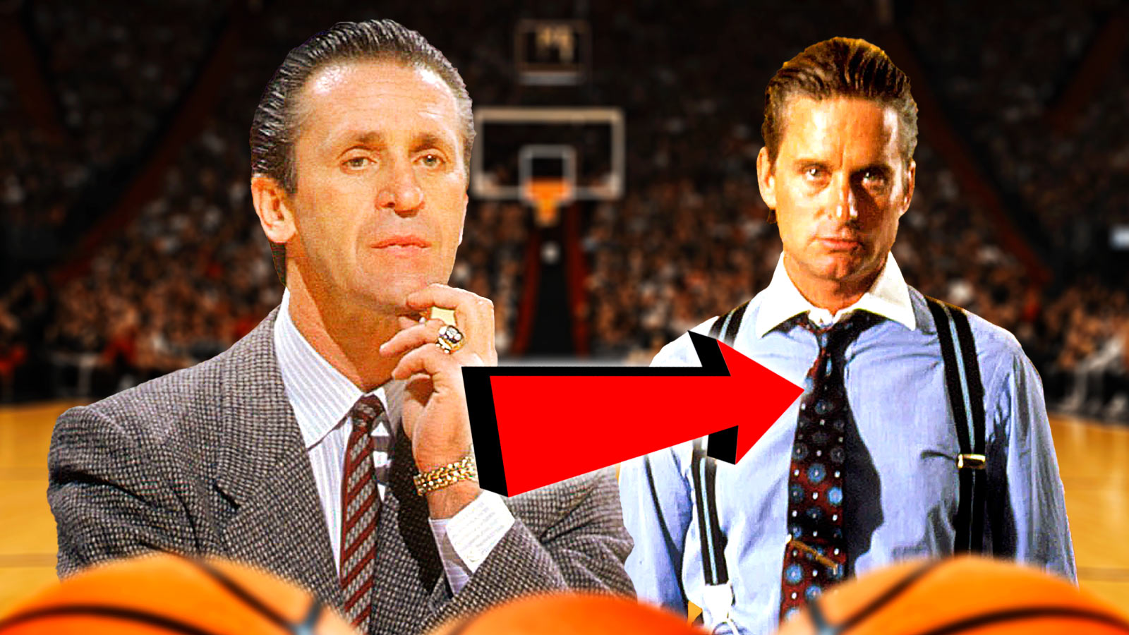Michael Douglas pays tribute to Lakers legend Pat Riley with Gordon ...