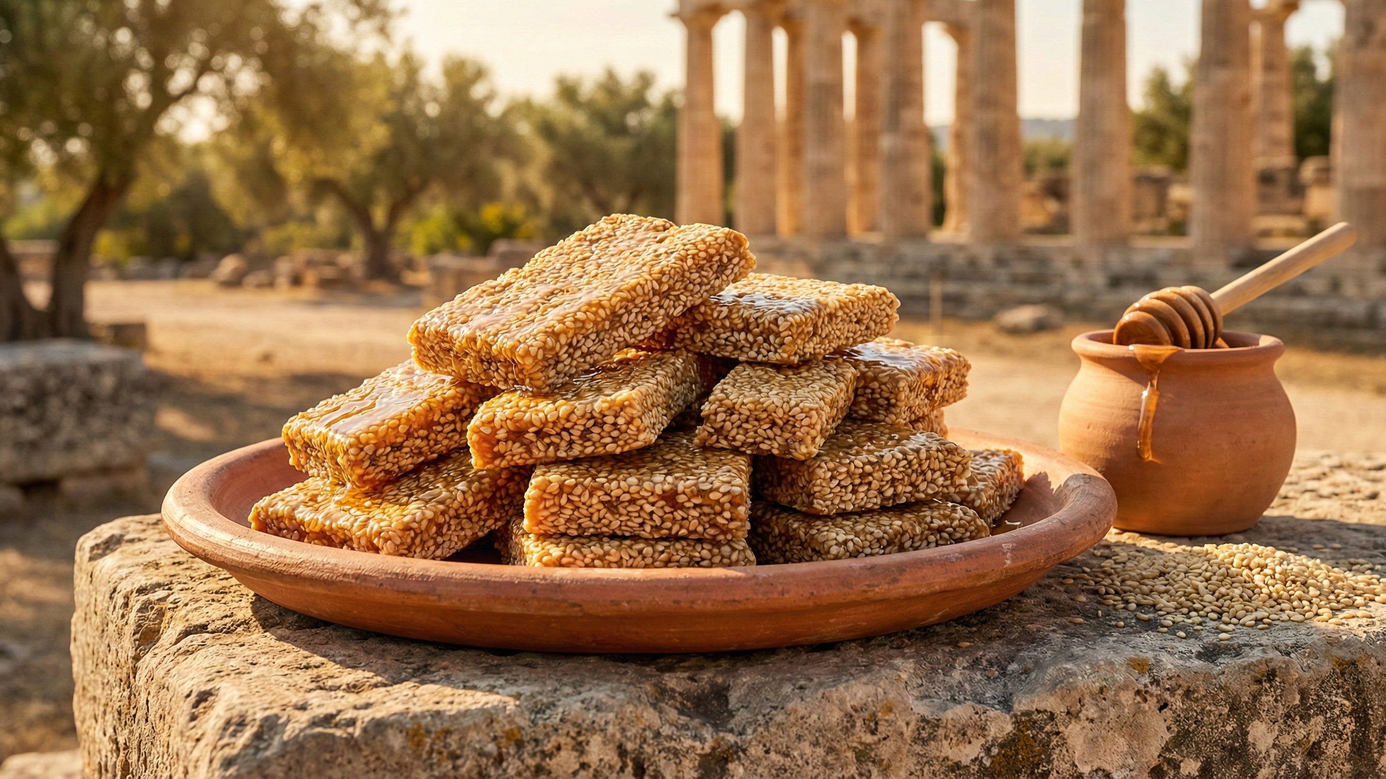 Ancient Greek Power Bars - Itrion Honey and Sesame Recipe