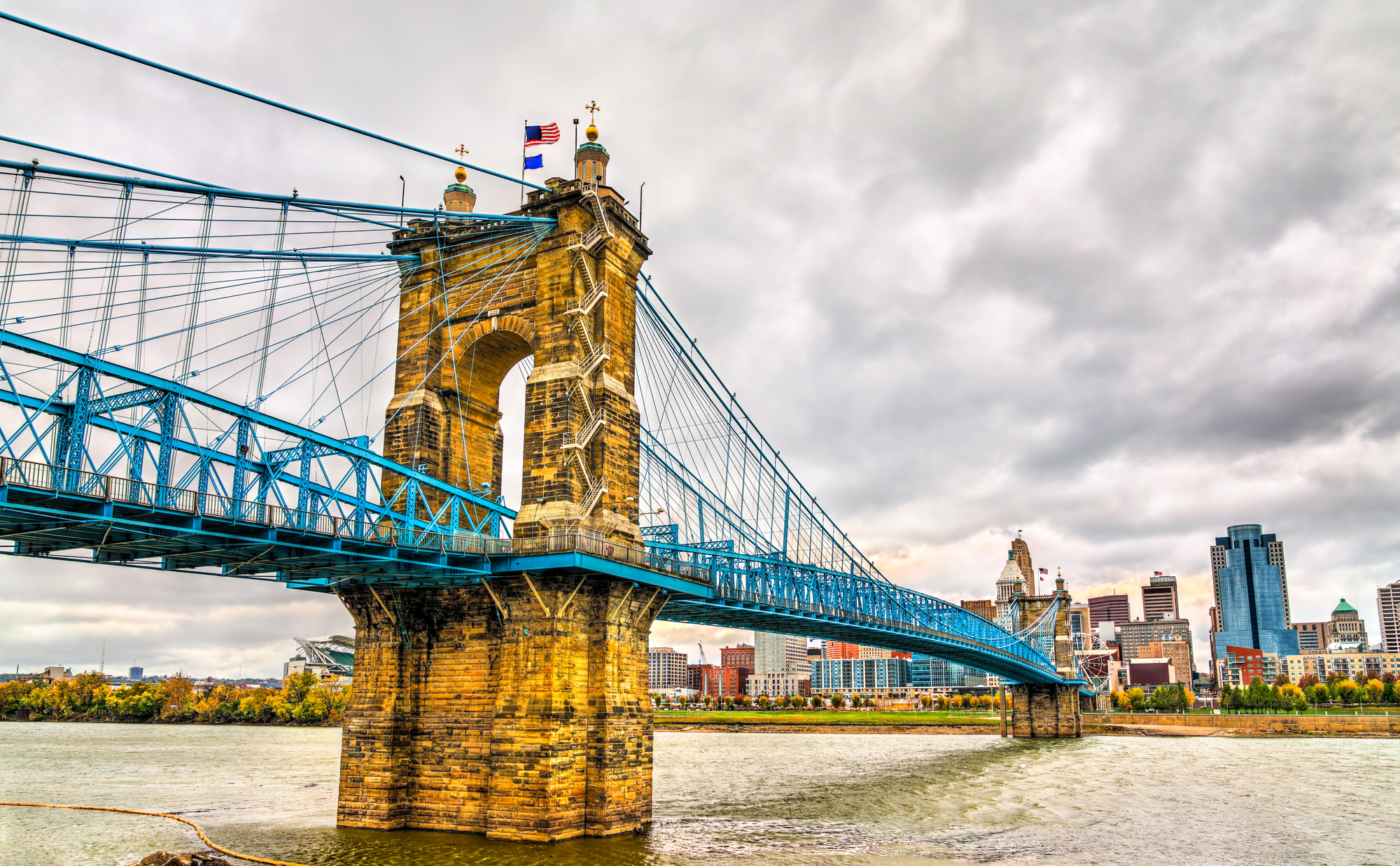 18 oldest suspension bridges spanning US rivers
