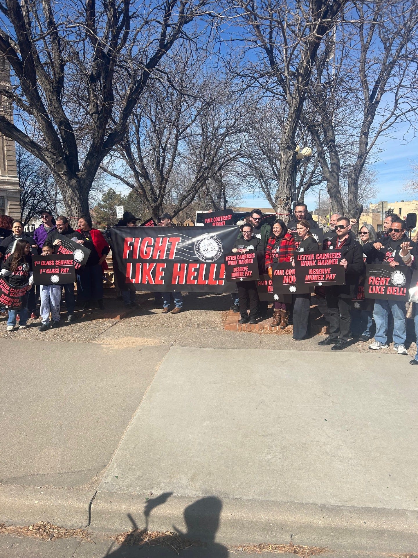 Pueblo postal workers protest to demand better pay, working conditions