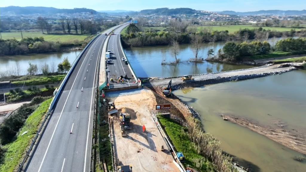 Concluída a intervenção provisória no dique que fez colapsar a A1