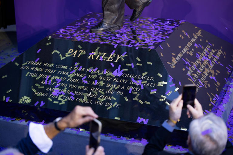 Los Angeles Lakers unveil new Pat Riley statue outside Crypto.com Arena