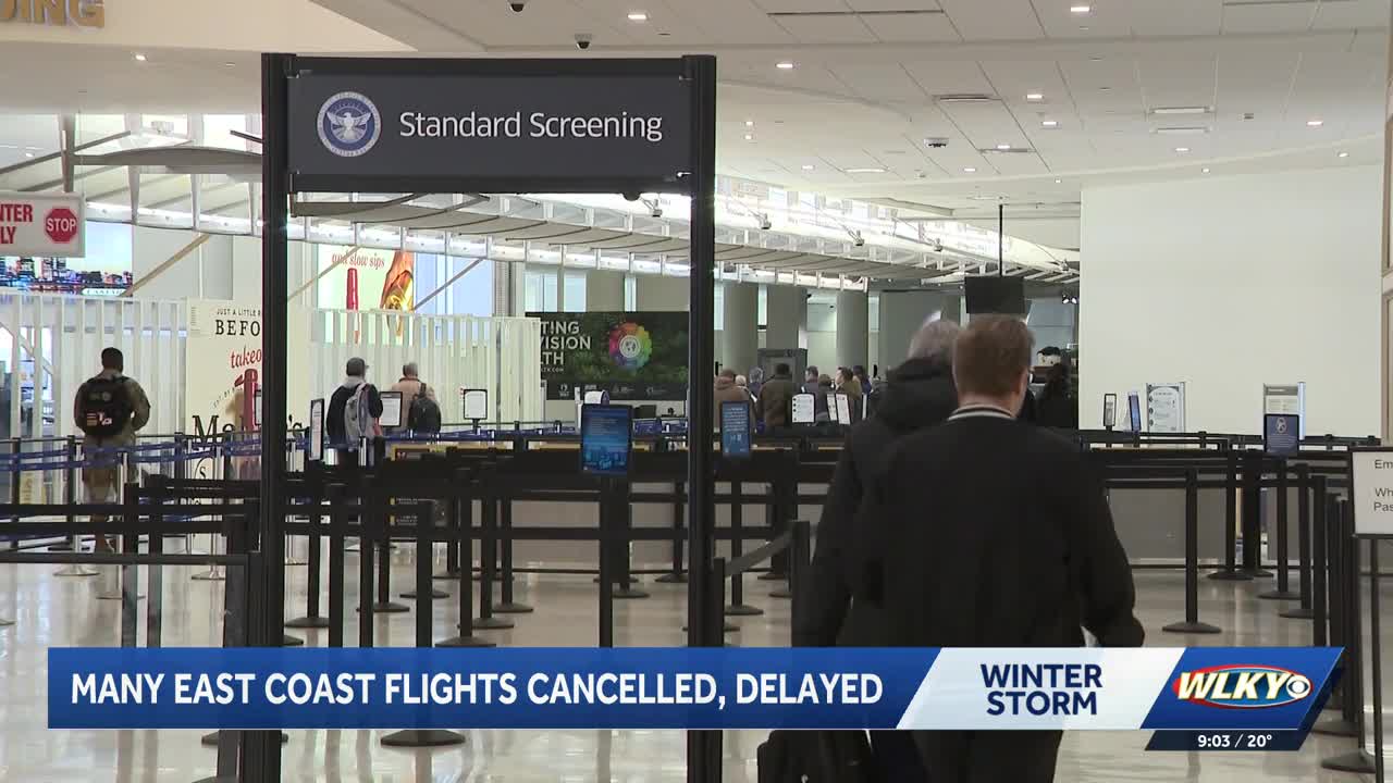 SDF flights impacted by East Coast winter storm