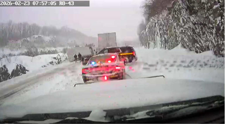 Tractor-trailer crashes on I-84 as nor'easter hits Hudson Valley ...
