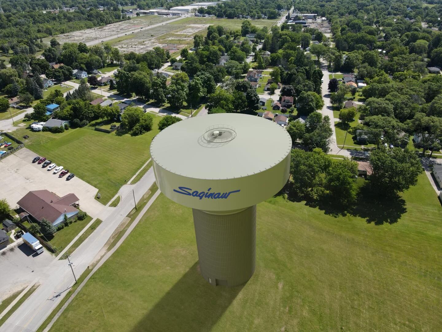Electric work close to complete on Saginaw water tower
