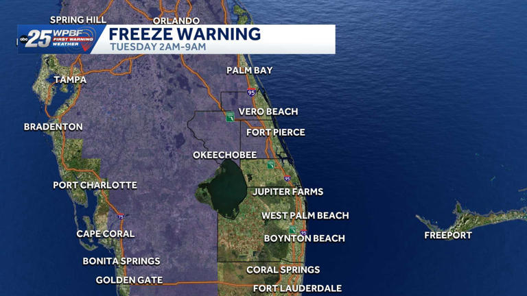 Cold weather advisories and freeze warnings for Palm Beach, Indian ...