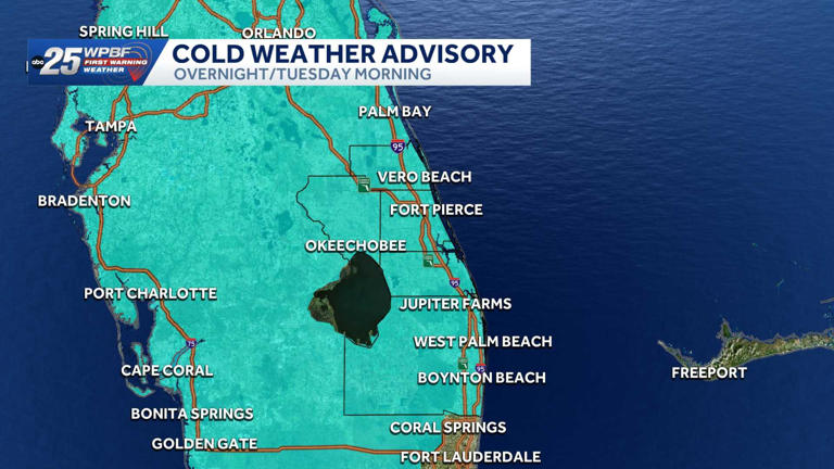 Cold weather advisories and freeze warnings for Palm Beach, Indian ...