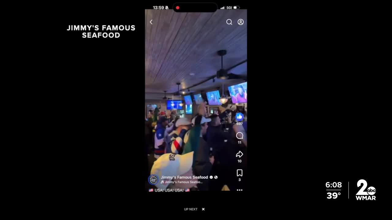 Jimmy's Famous Seafood goes viral after US hockey wins Olympic gold