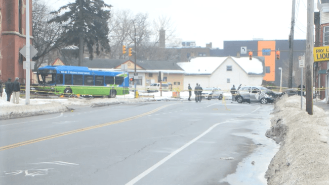Police arrest RTS bus crash suspect at Maple St. home