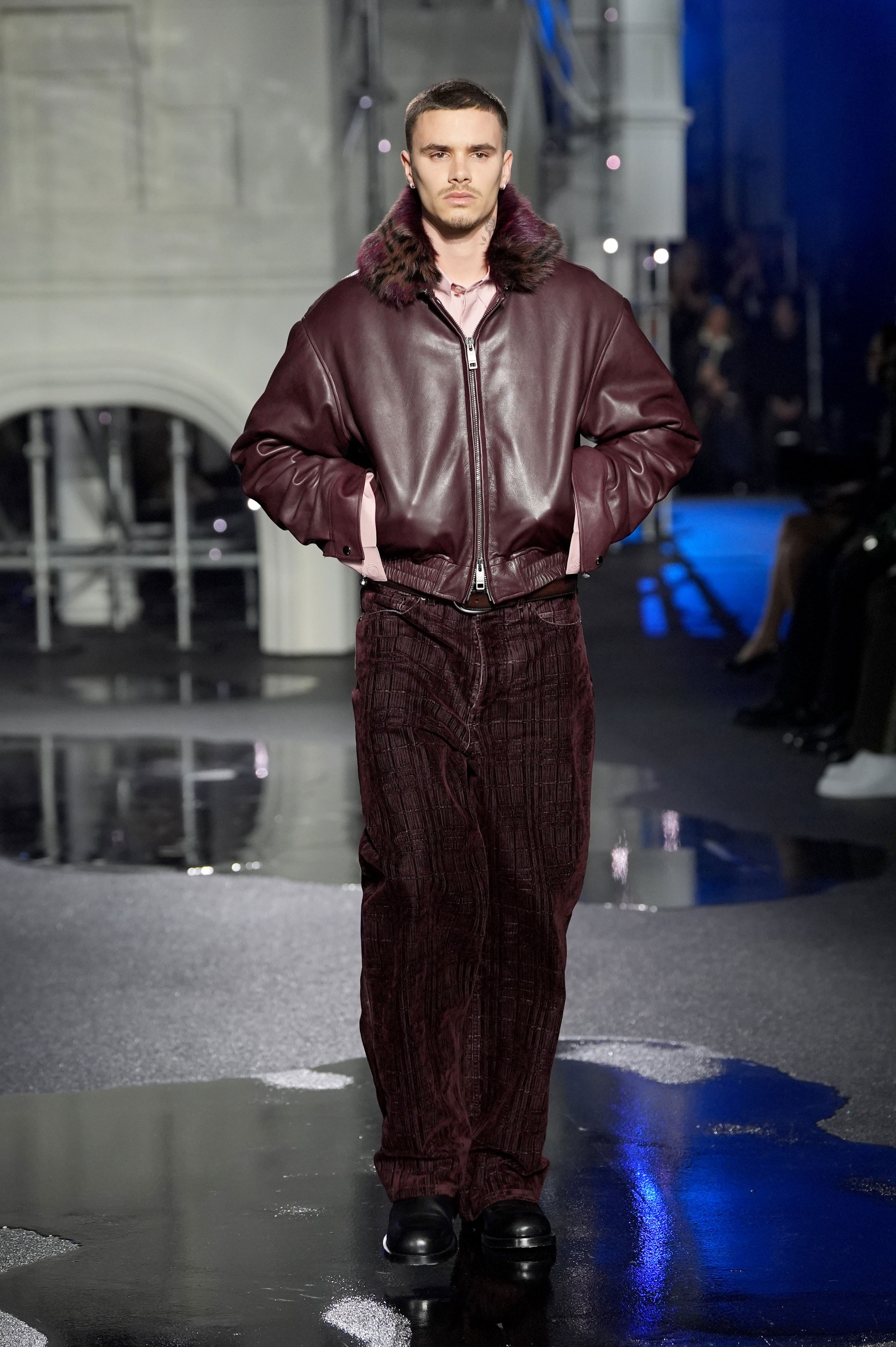 Romeo Beckham takes spotlight in Burberry to close London Fashion Week