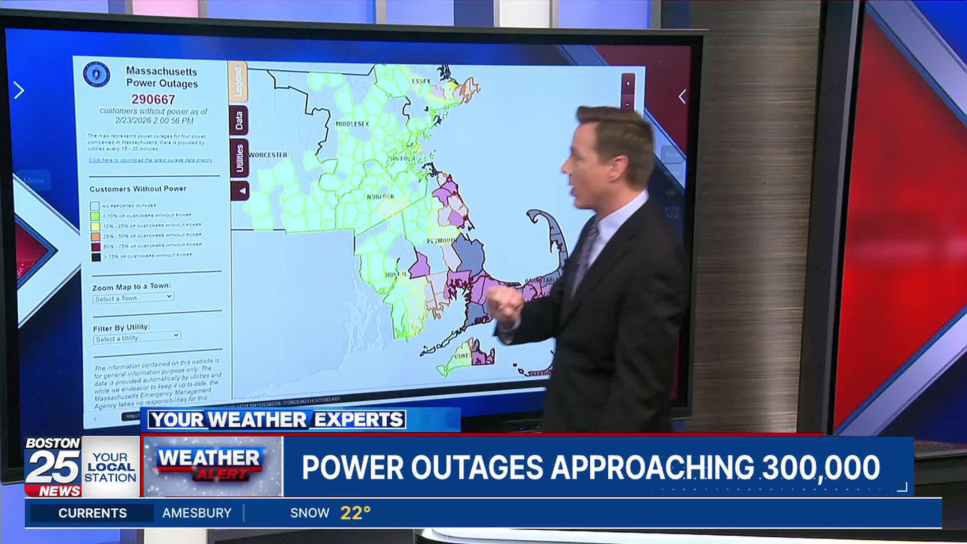 Hundreds of thousands of Mass. customers without power as nor’easter ...