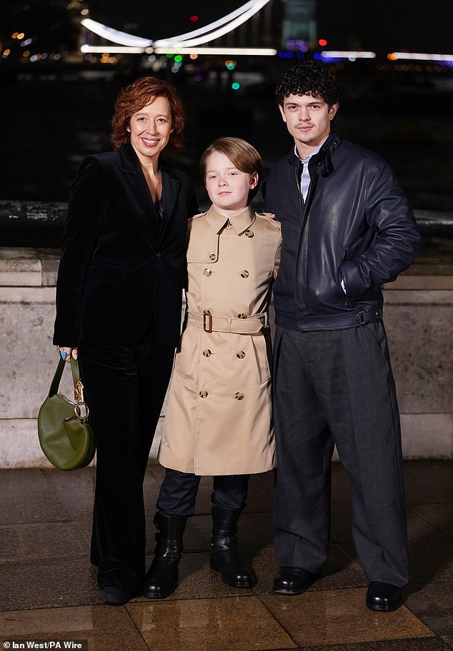 Corrie star Katy Cavanagh poses with her Hollywood star sons Noah and ...