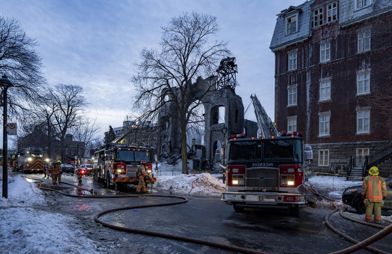 Historic Montreal church destroyed by fire; flames spread to adjacent ...