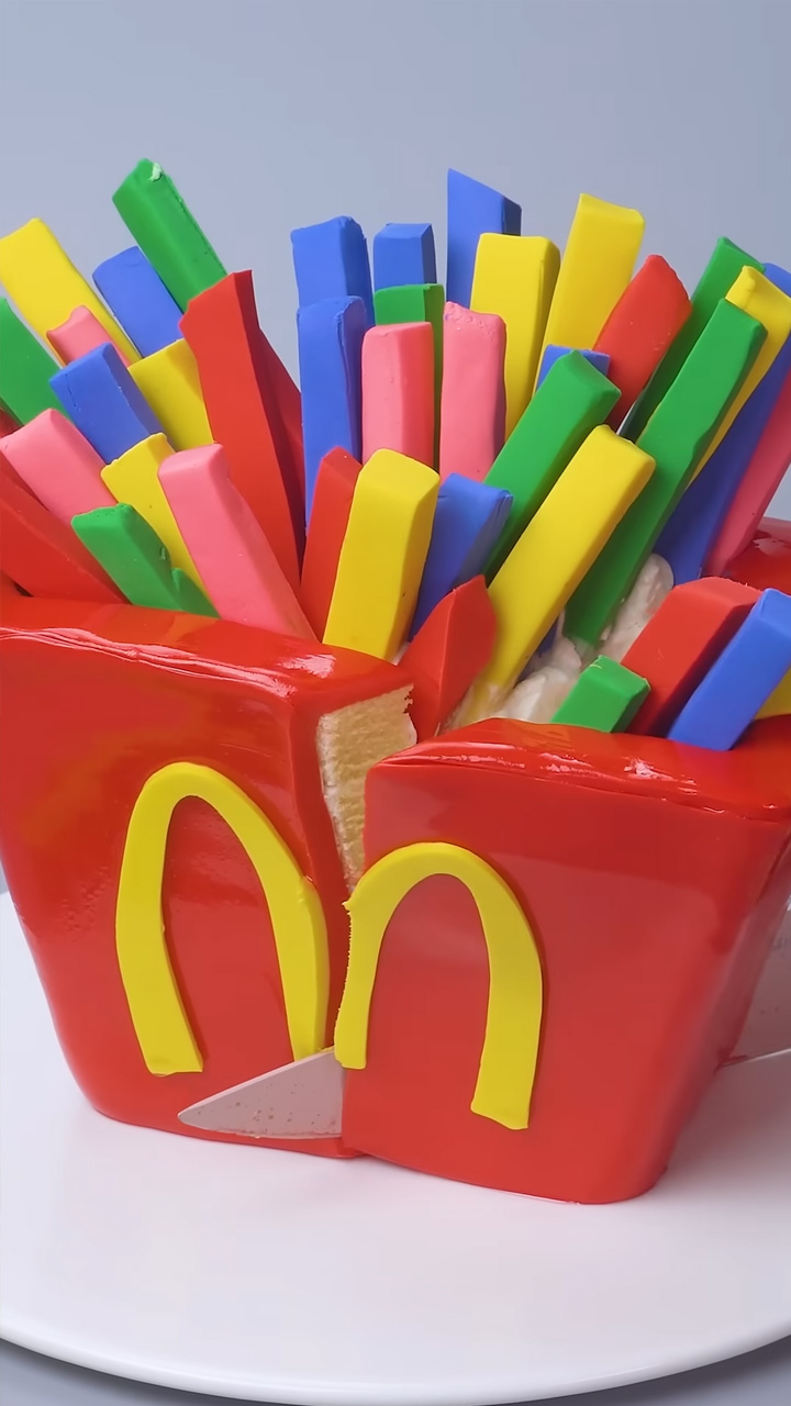 French fry fondant cake decorating ideas