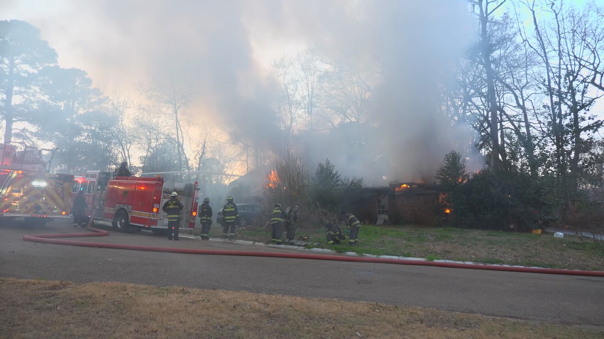 Woman trapped inside burning house in Jackson does not survive