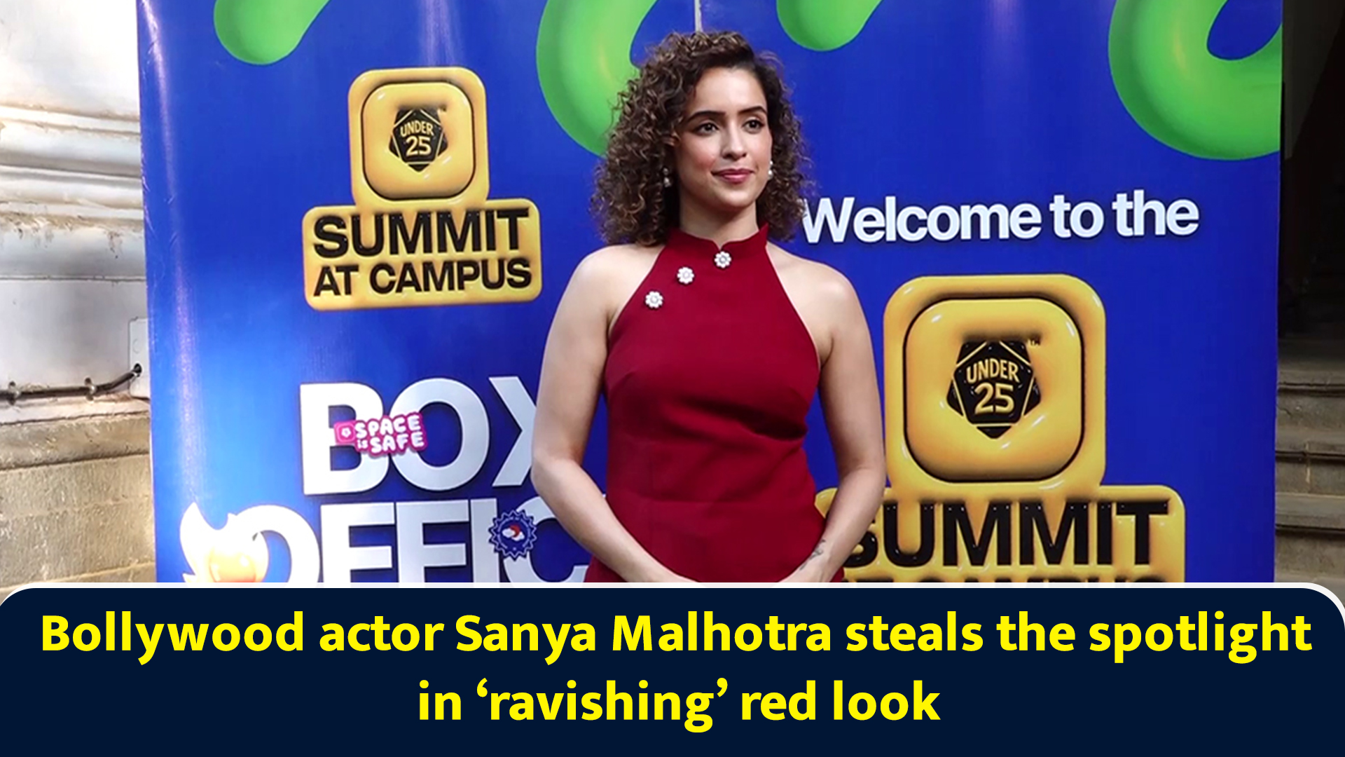 Bollywood actor Sanya Malhotra steals the spotlight in 'ravishing' red look