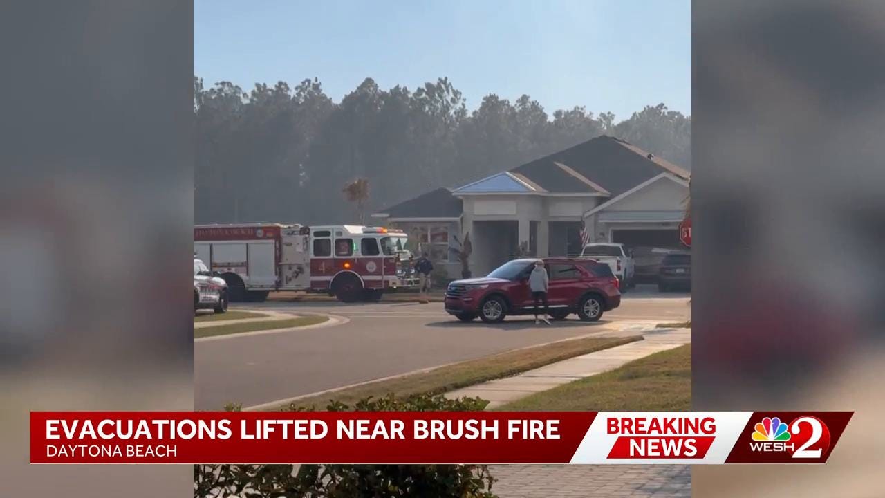100-acre brush fire forces evacuations near school in Daytona Beach