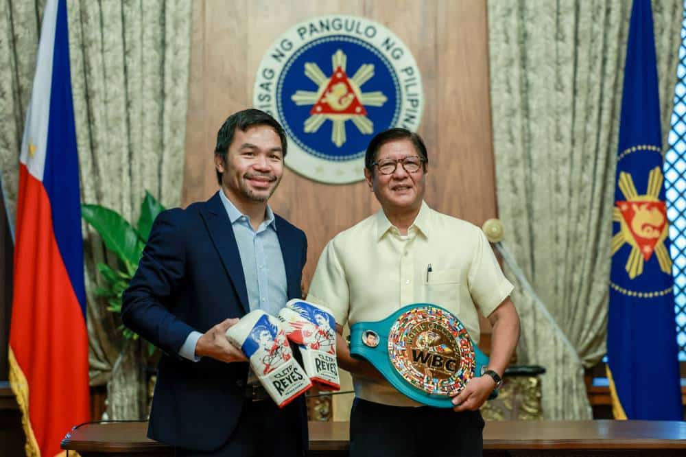 Marcos hails Pacquiao’s boxing exploits in memorabilia turnover rites