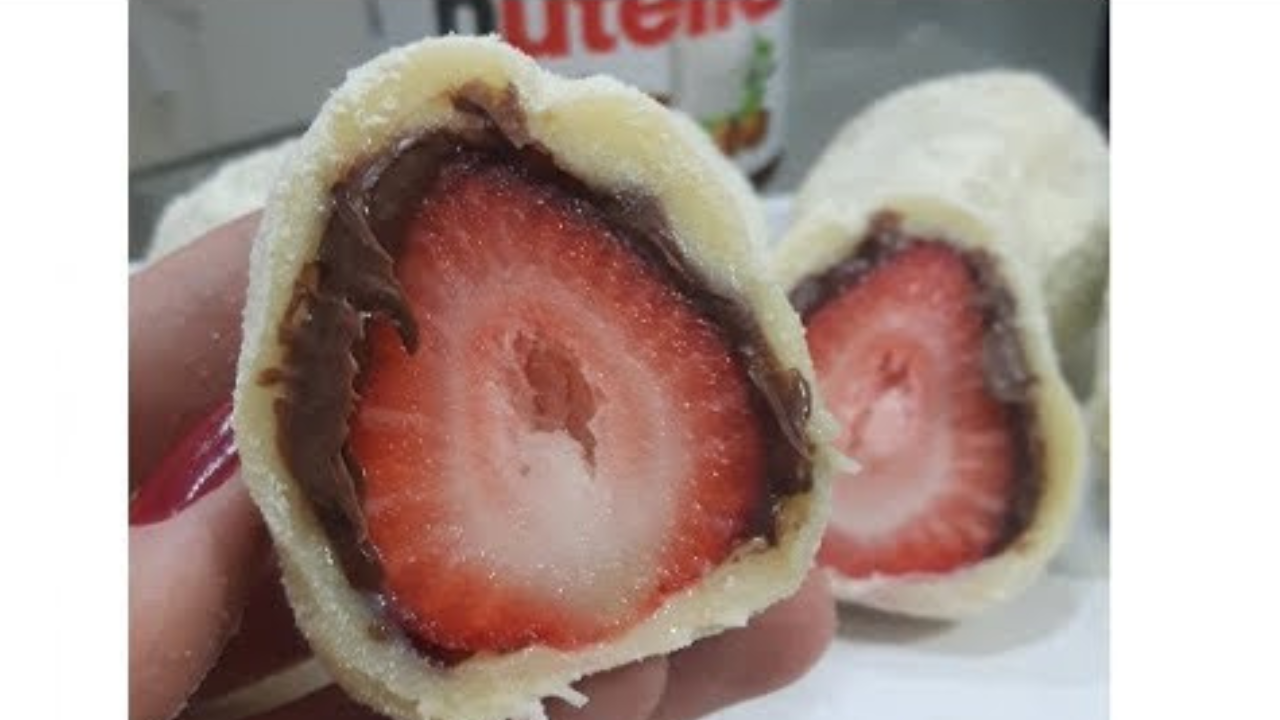 Bombom de morango com leite Ninho e Nutella: A doçura perfeita
