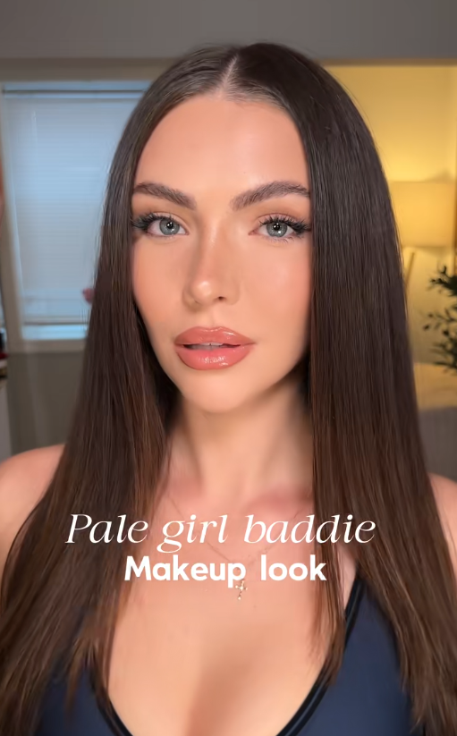 A natural daily makeup look for pale skin