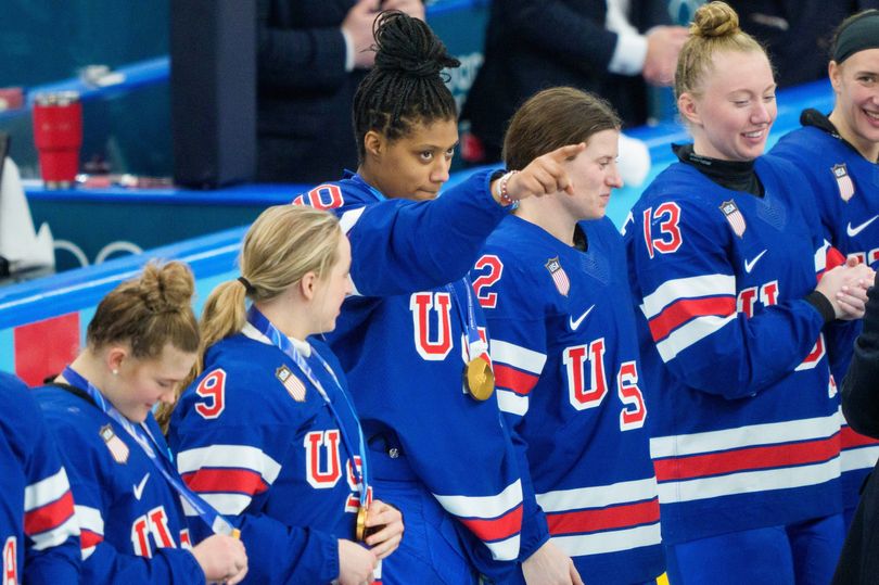 Jack Hughes reacts as Team USA's women's hockey stars reject Donald ...