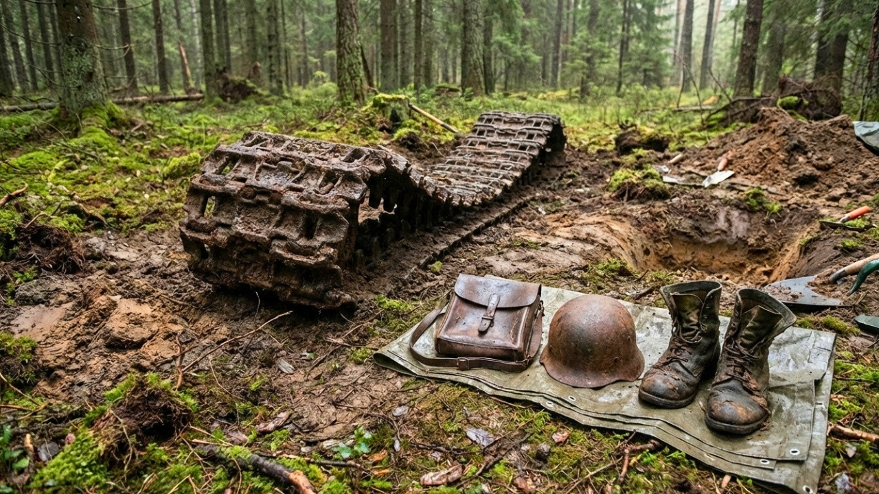 Battlefield clues from a WWII ambush site recovered in remote forest