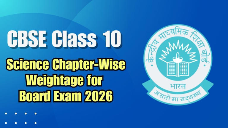 CBSE class 10 science chapter-wise weightage 2026 & expert revision ...