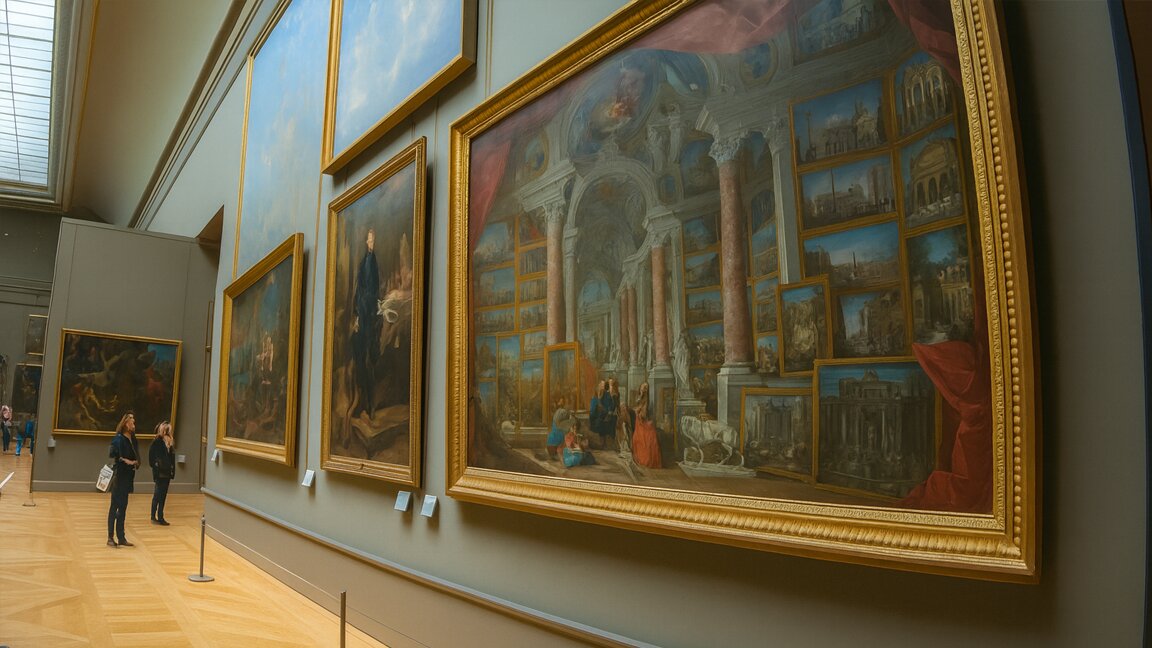 Inside one of the Louvre’s most impressive galleries