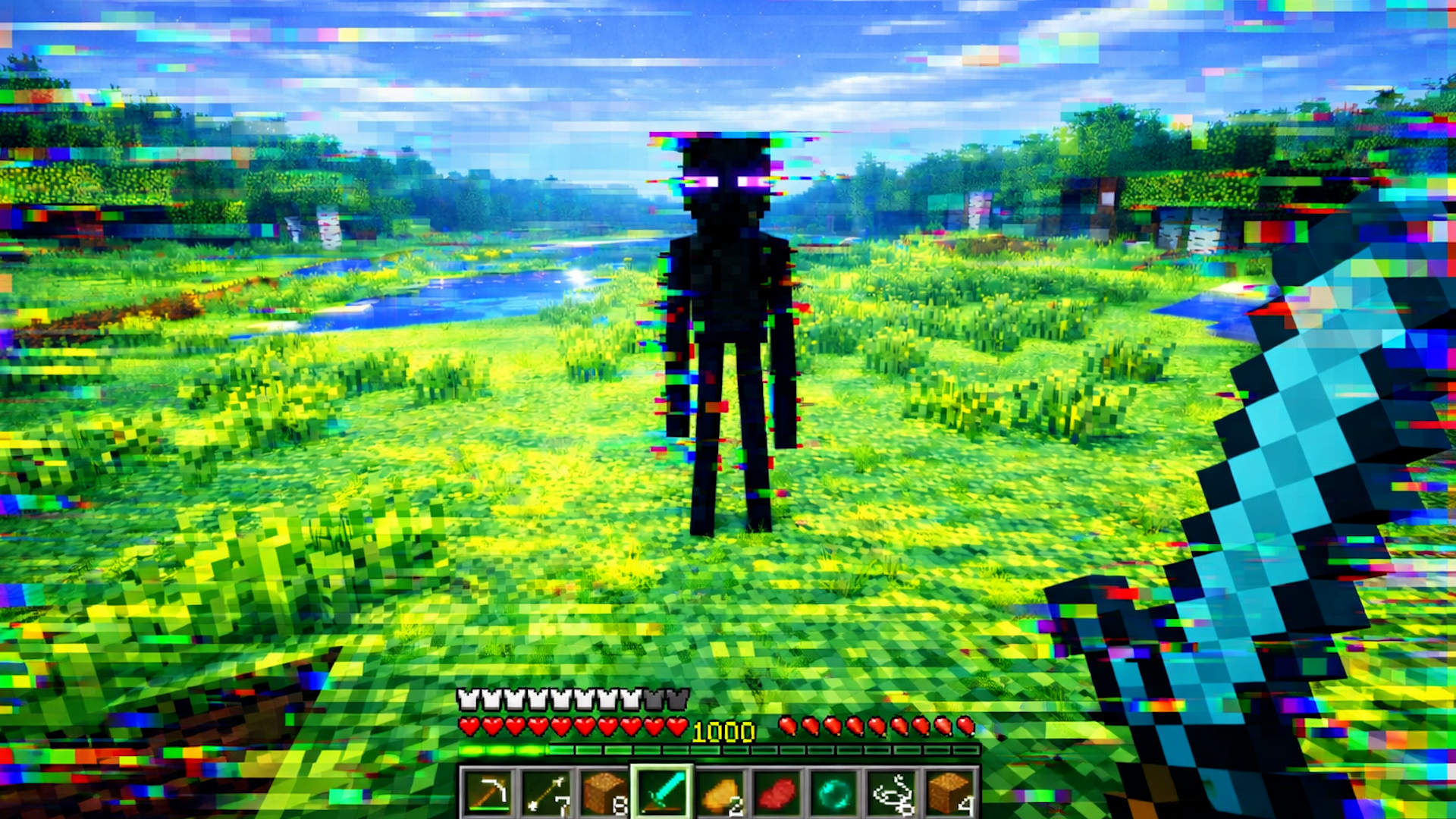 Completing Minecraft on a glitched game version