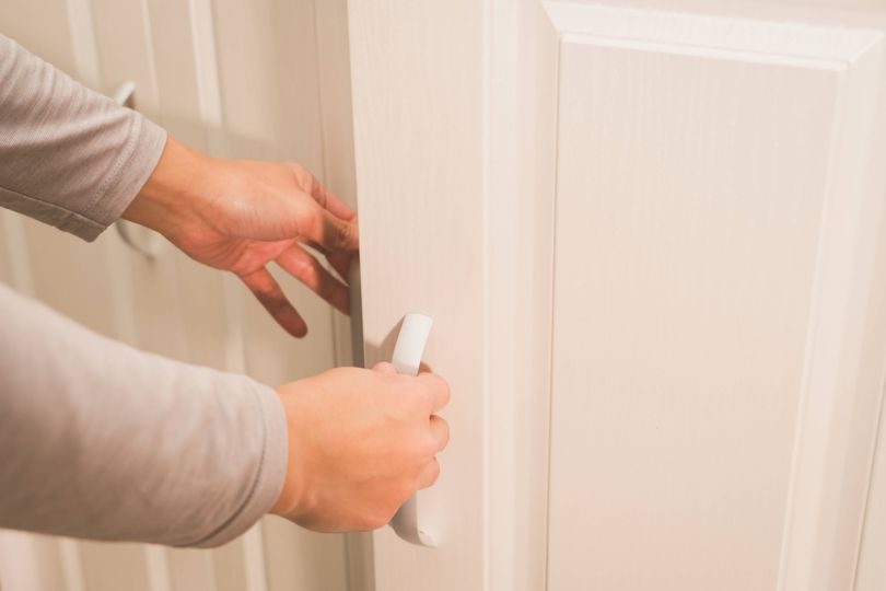 Woman hears hissing sound coming from cupboard and fears the worst