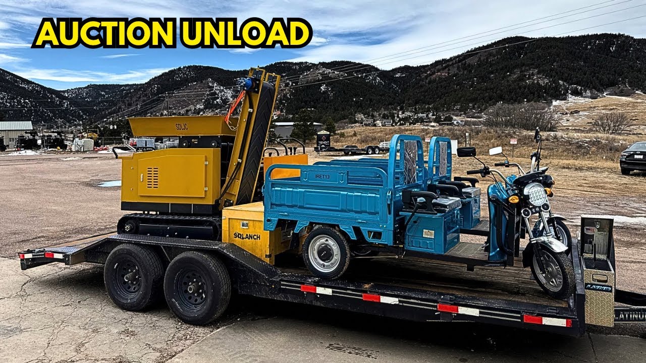 Unloading budget Chinese auction equipment at my property