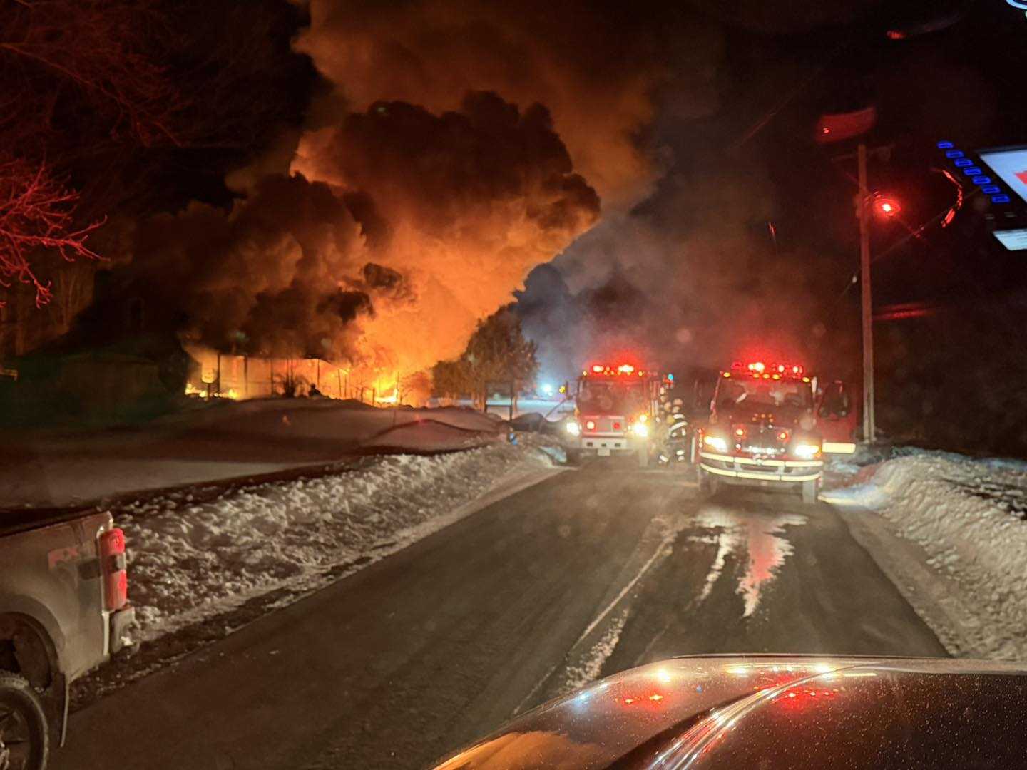 Crews spend hours fighting house fire in Clinton County