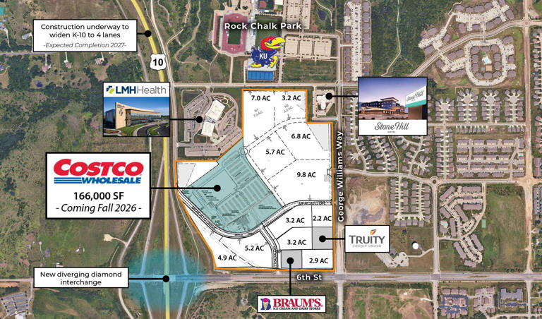 Construction underway on new Costco in Lawrence, Kansas