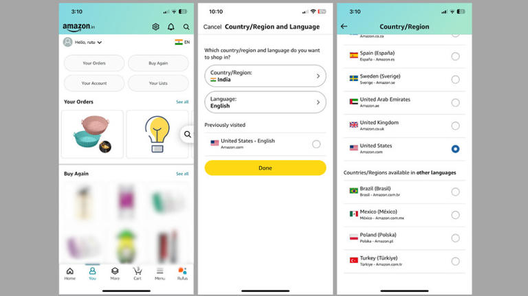 How to change your country in the Amazon app (and on the website)