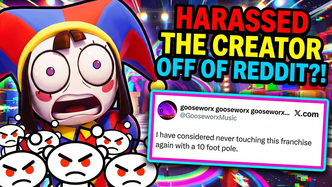 The Amazing Digital Circus creator harassed off Reddit by animation stans!