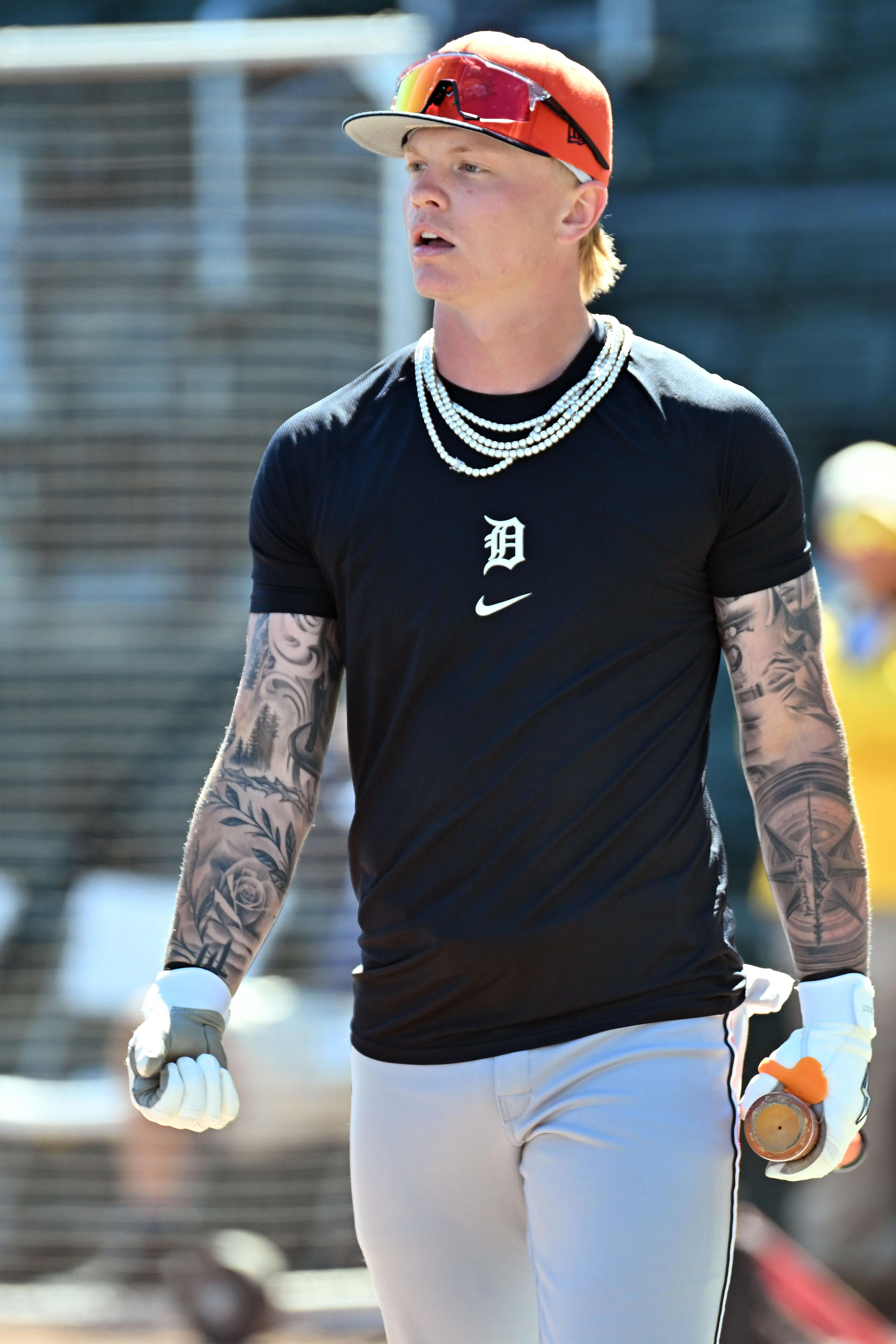 Tigers' Max Clark fires back at criticism over chains, lost fly balls
