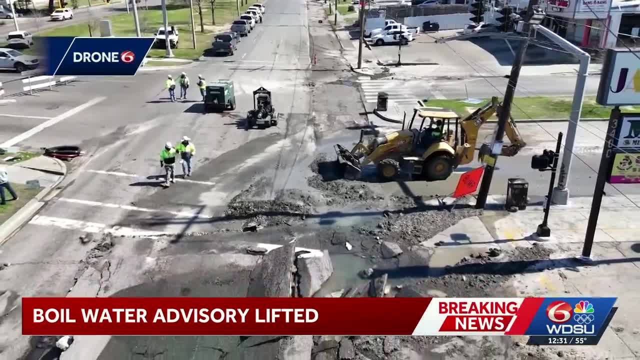 New Orleans boil water advisory lifted, road will reopen later this week