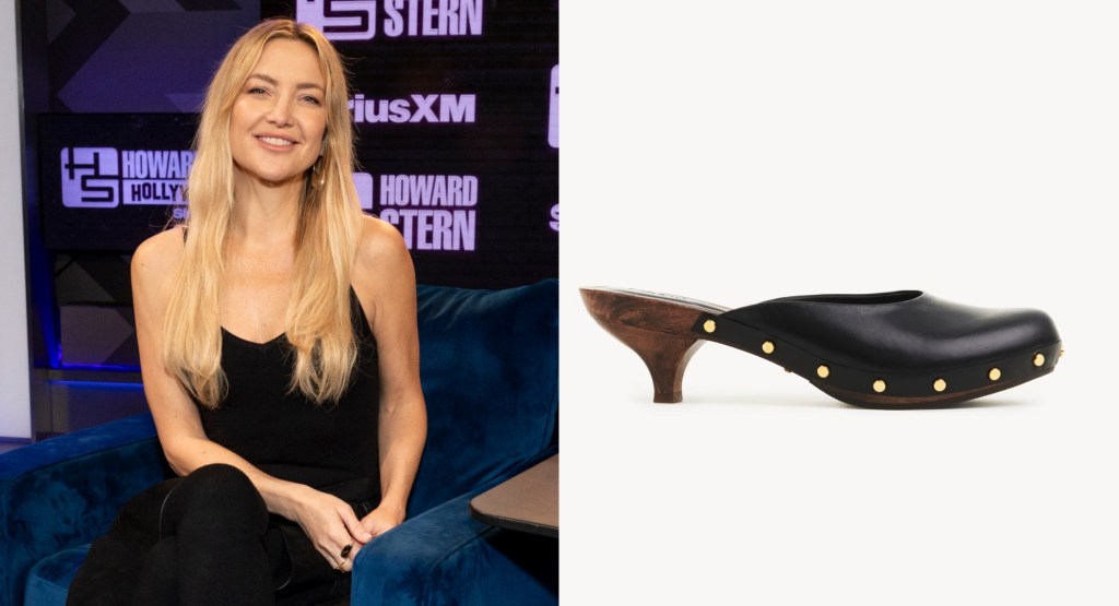 Kate Hudson ushers in a new spring shoe trend with kitten heel clogs on ...