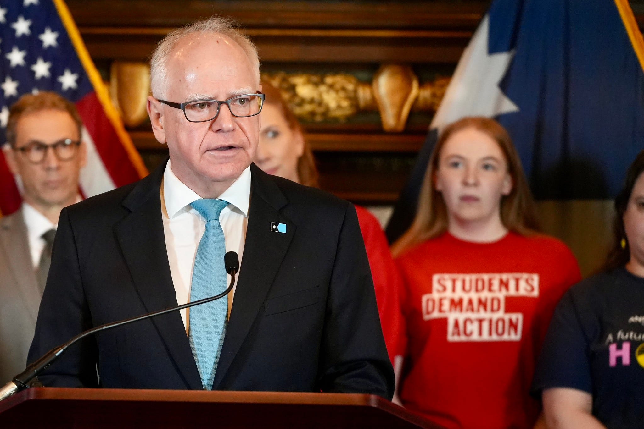Minnesota Governor Tim Walz introduced a comprehensive gun safety ...